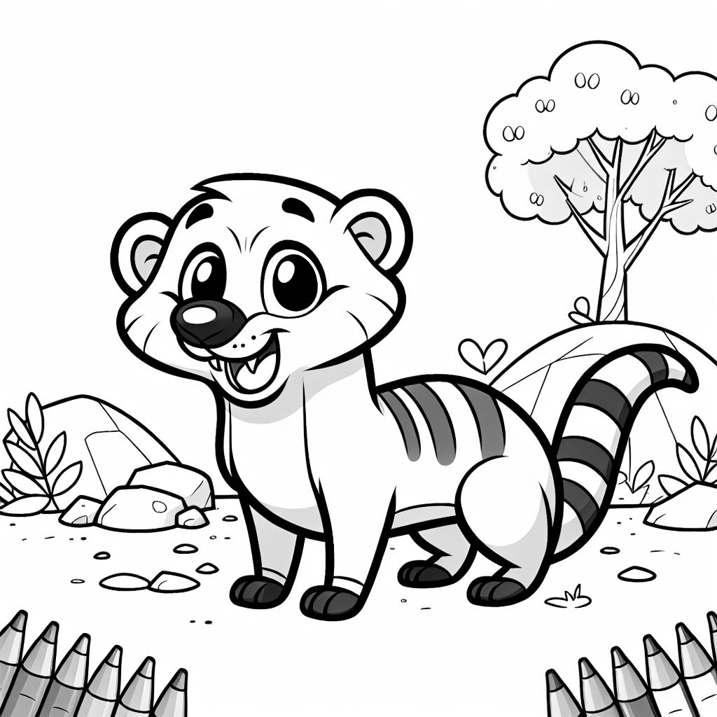 'mongoose for adults coloring page.' Coloring Page | bubbely