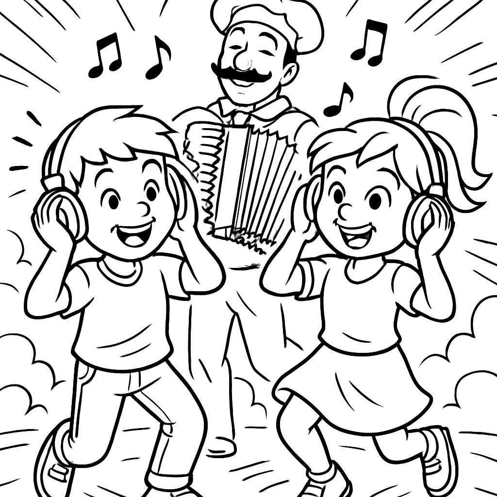 Children Singing Coloring Page [2025]