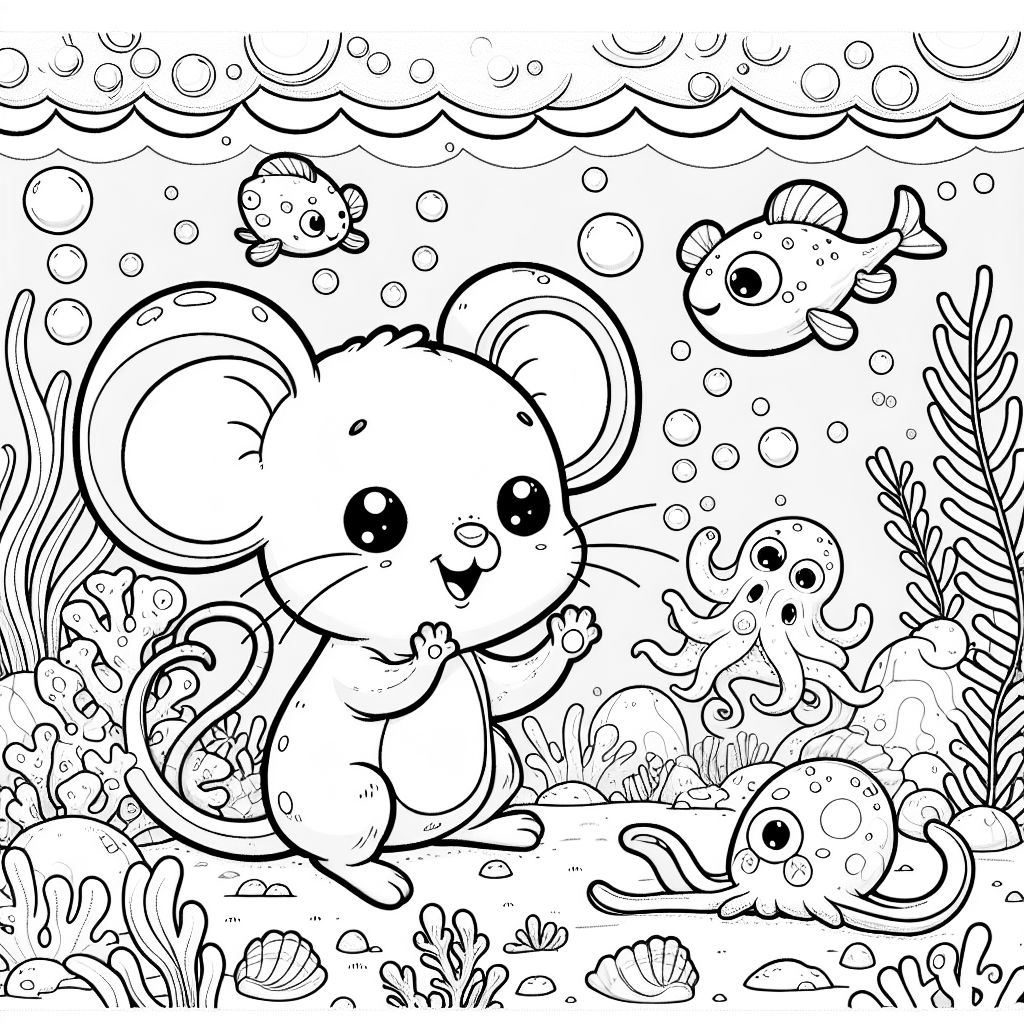 'Seafood' Coloring Pages | bubbely