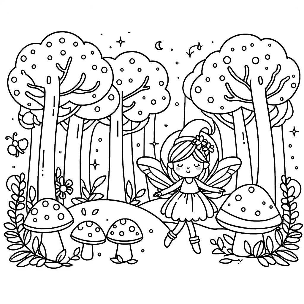 'Fairy' Coloring Pages | bubbely
