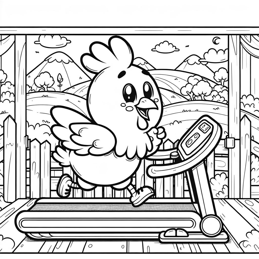 'treadmill' Coloring Pages | bubbely
