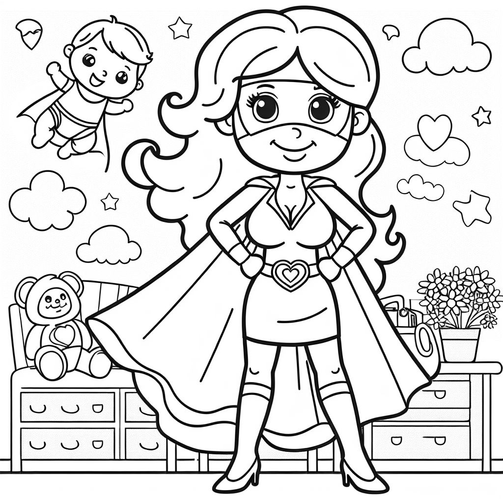 'Superpowers' Coloring Pages | bubbely