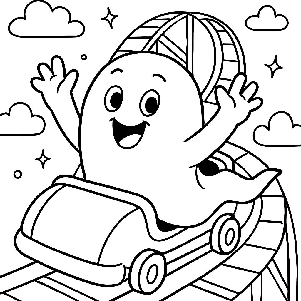 Roller Coaster Coloring Pages Printable [2025]
