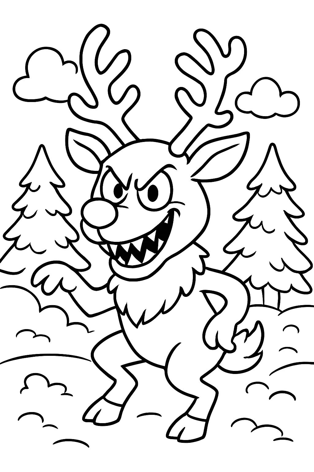 'evil' Coloring Pages | bubbely