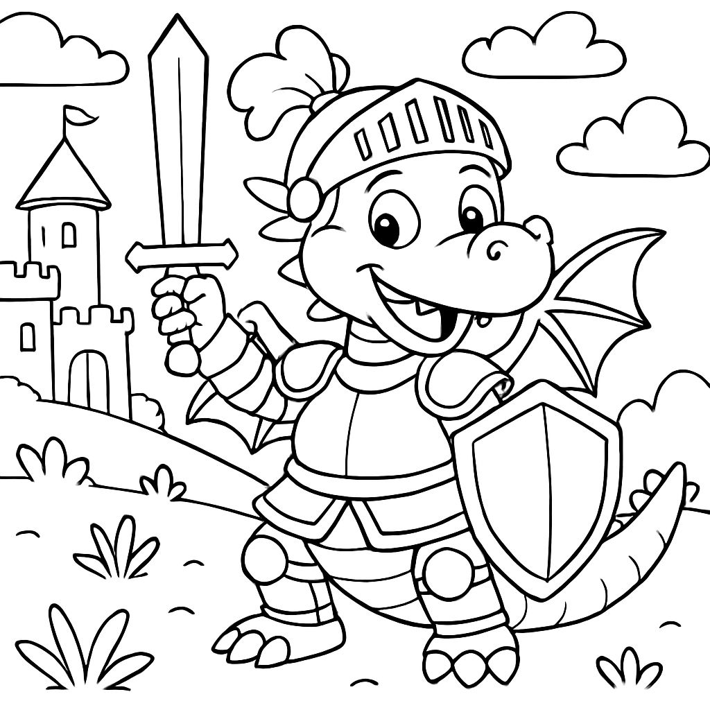 Dragon Warrior Coloring Pages [2025]