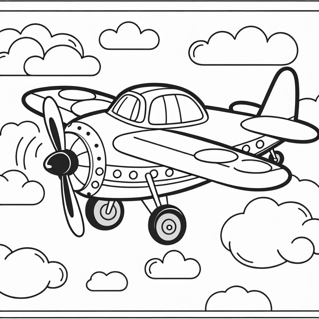 'Aviation' Coloring Pages | bubbely