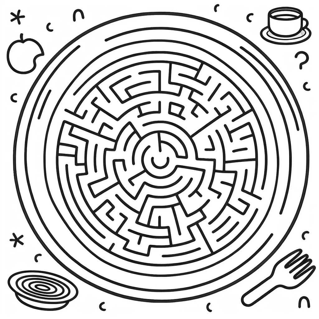 'Plate' Coloring Pages | bubbely