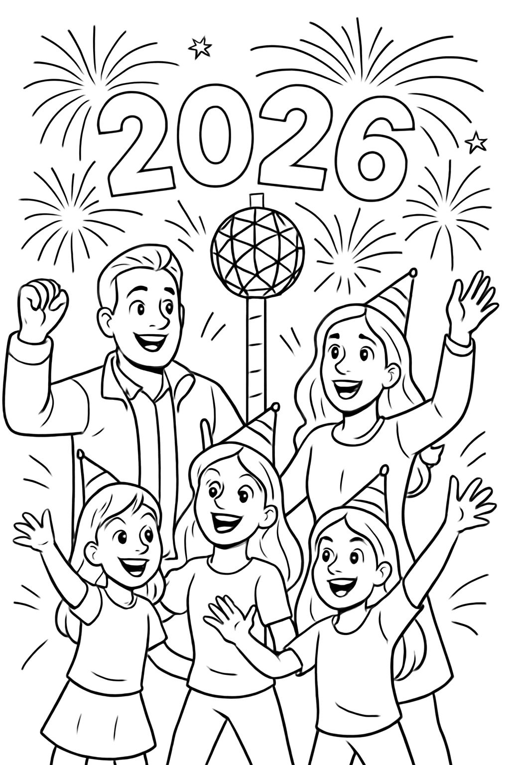 'Ball Drop' Coloring Pages | bubbely