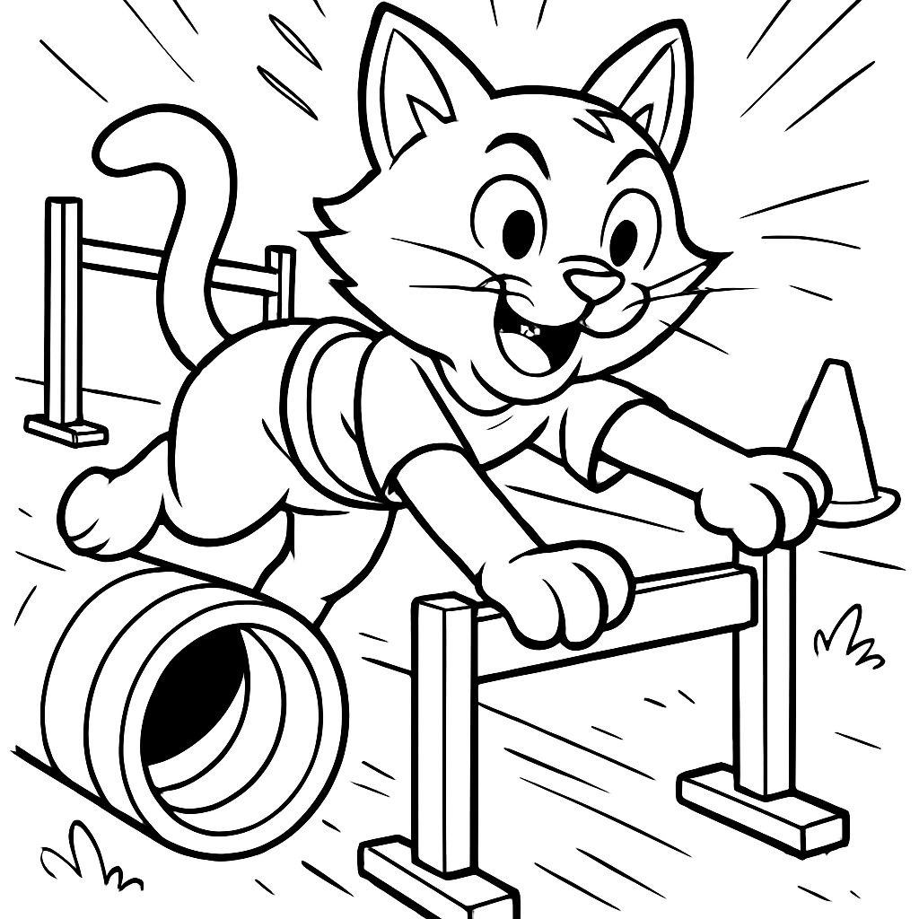 'obstacle course' Coloring Pages | bubbely