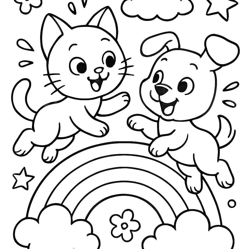 Cute Puppy And Kitten Coloring Pages [2025]