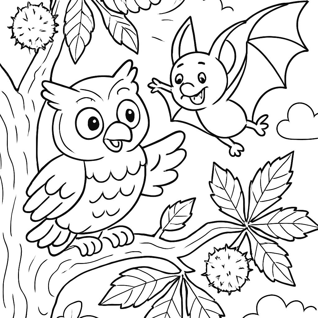 'chestnut tree' Coloring Pages | bubbely