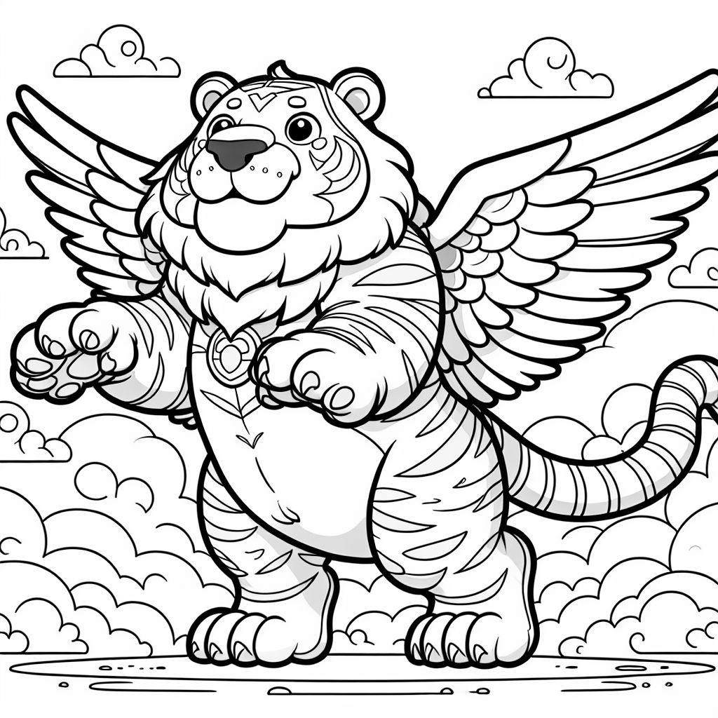 Flying Tiger Coloring Book [2025]