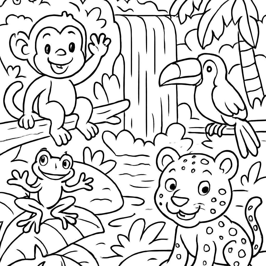 'waterfalls' Coloring Pages | bubbely