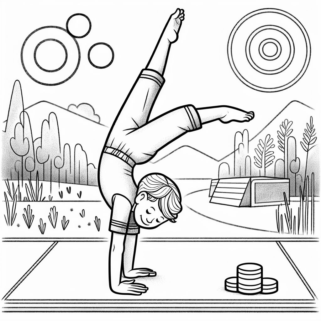 Cartwheel Coloring Pages [2025]
