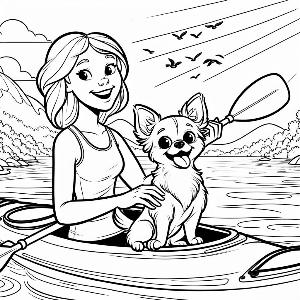 Kayak Coloring Pages Printable [2025]