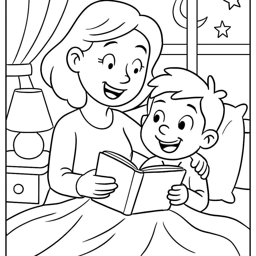 'Story Time' Coloring Pages | bubbely