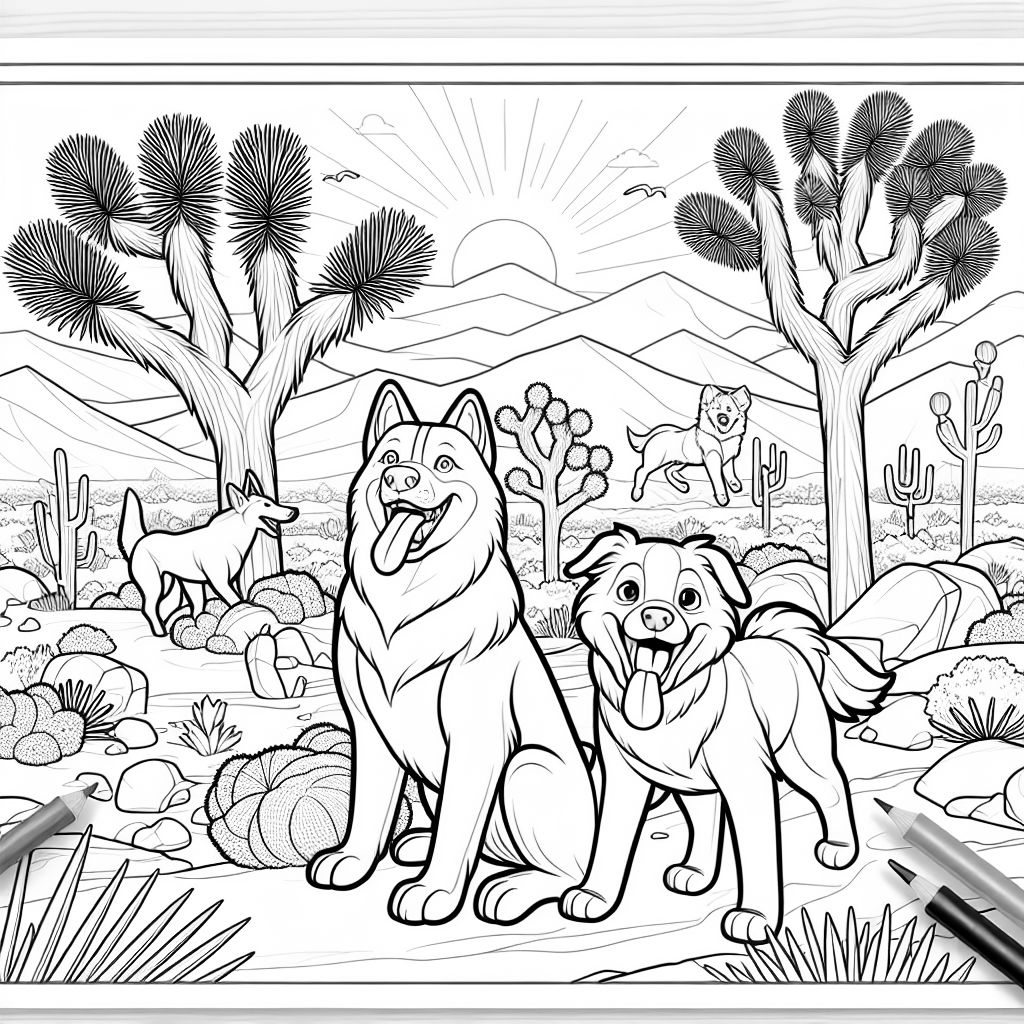 'Joshua trees' Coloring Pages | bubbely